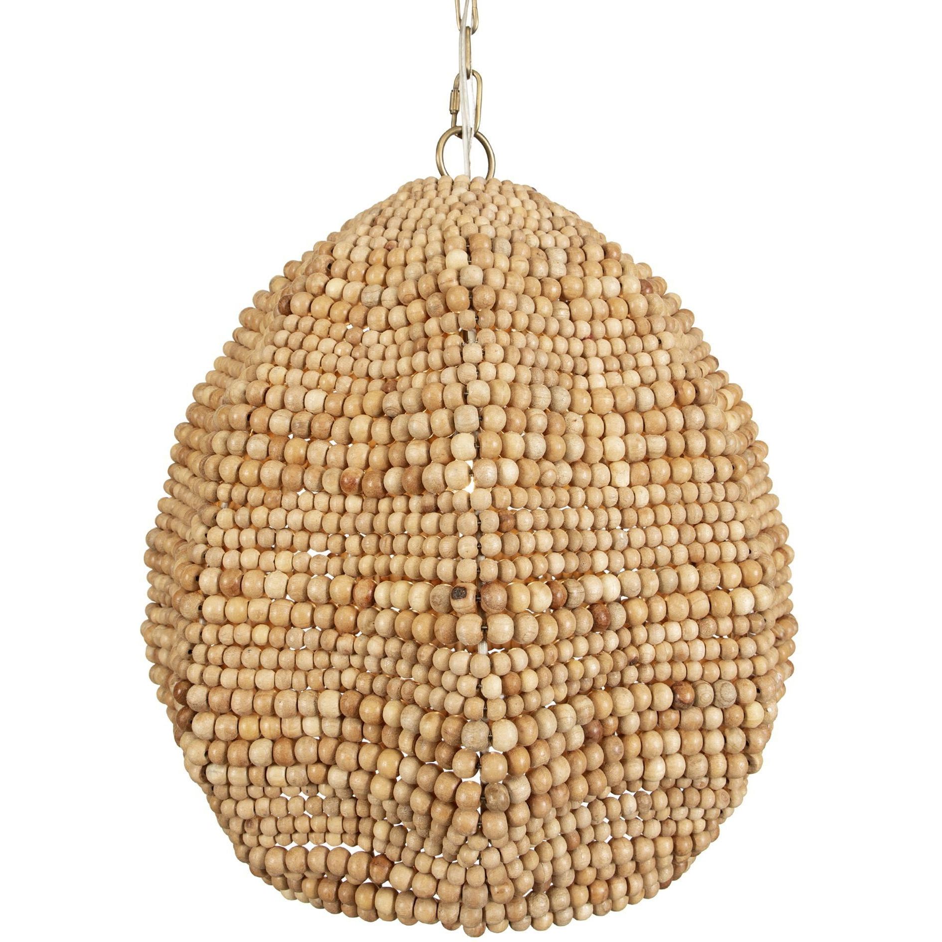 Uttermost 21612 Kauri 1 Light 18 inch Natural Wooden Beads and Antique ...